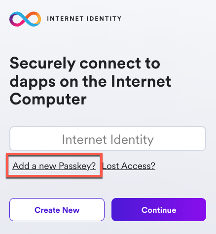 How do I use Internet Identity to connect from a new device? – Internet Identity