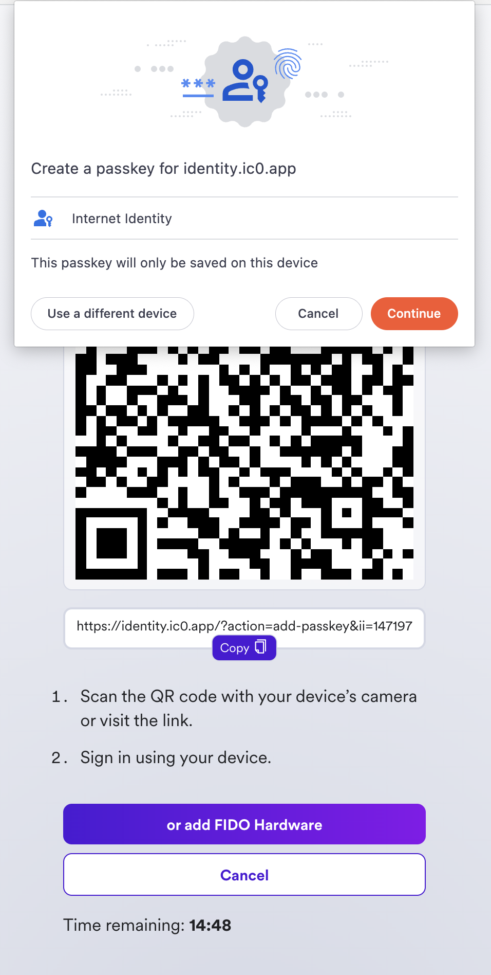 How do I add a passkey to my Internet Identity? – Internet Identity