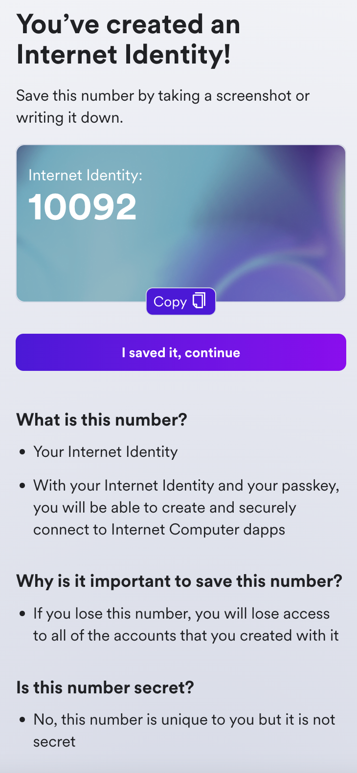 How do I create an Internet Identity? – Internet Identity