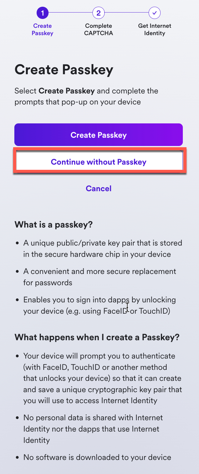 How do I create an Internet Identity? – Internet Identity