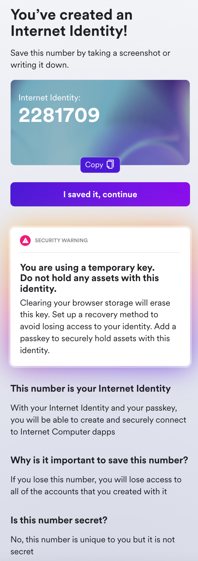 How do I create an Internet Identity? – Internet Identity