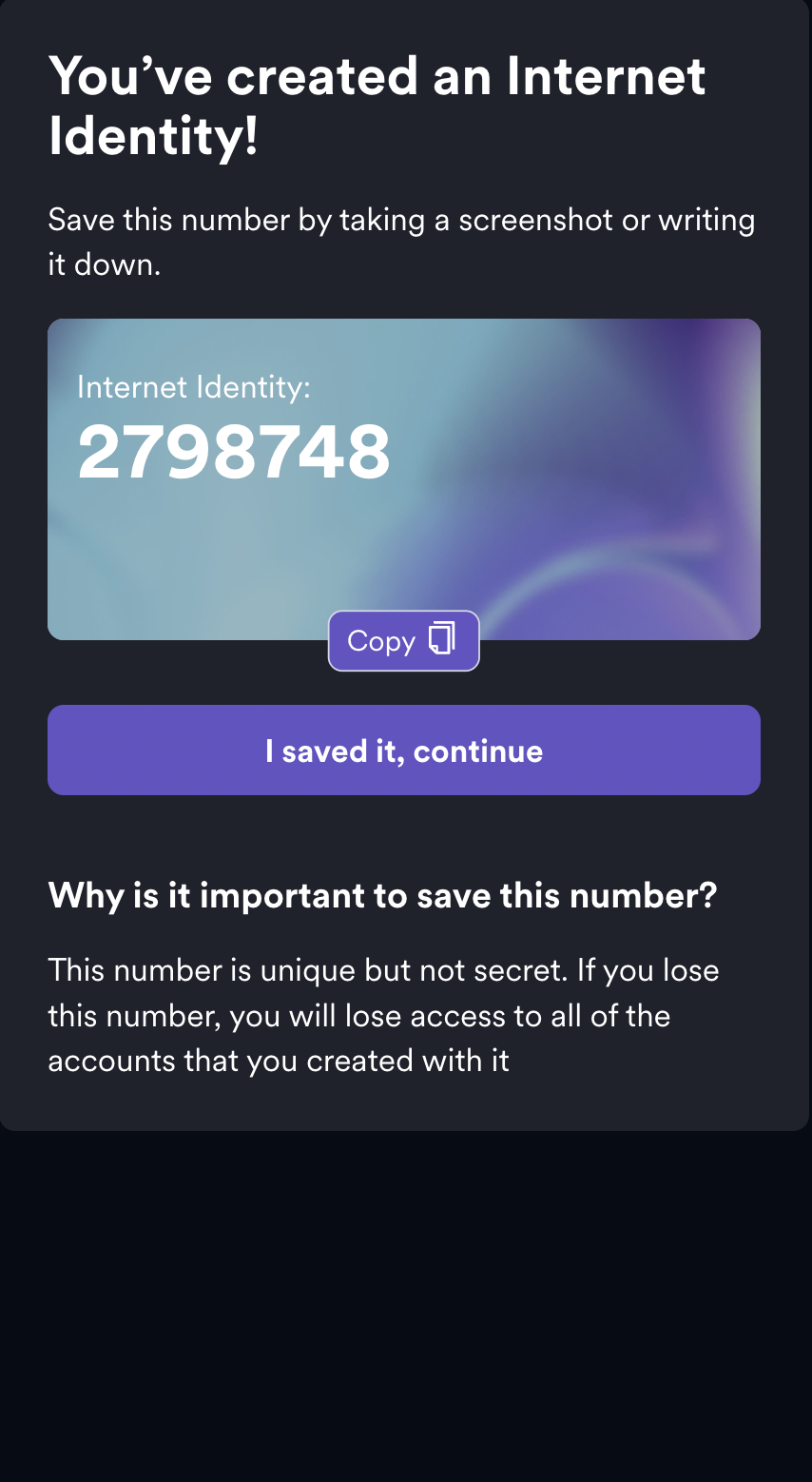 How do I create an Internet Identity? – Internet Identity