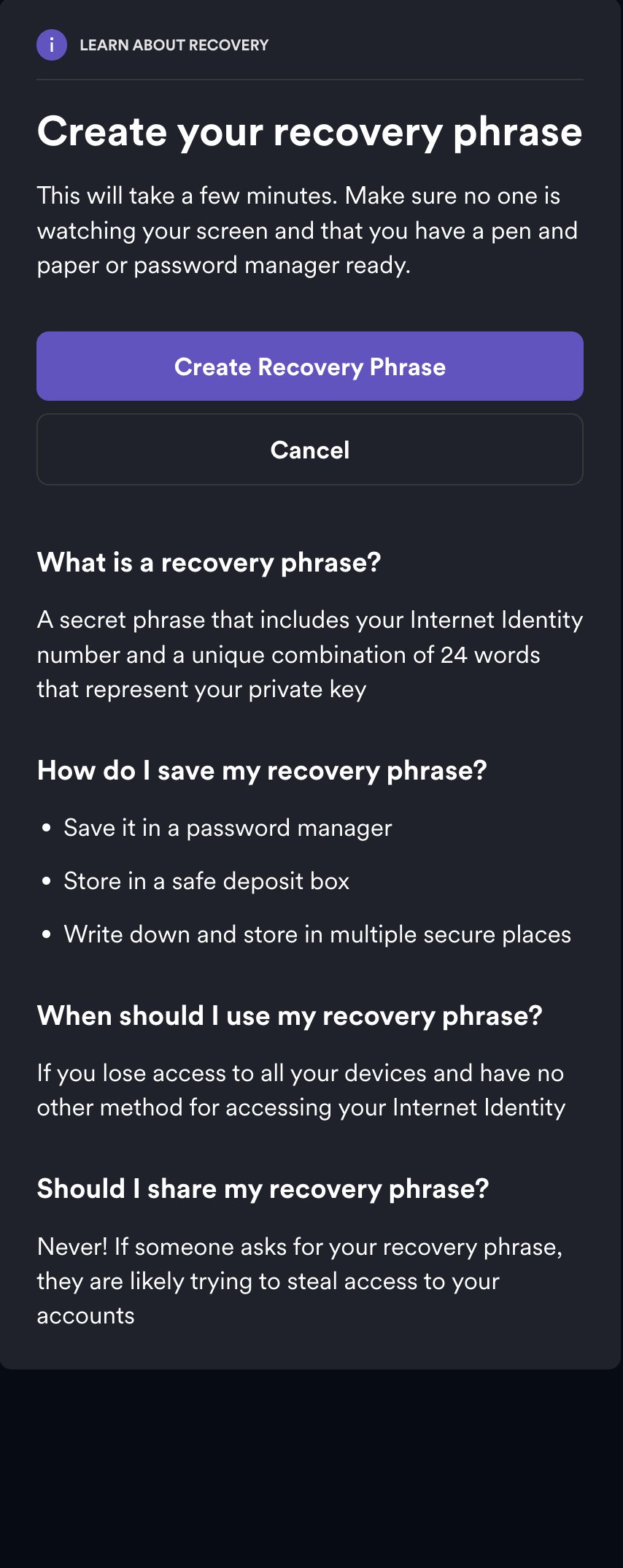 How do I create an Internet Identity? – Internet Identity