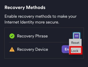 How do I create a recovery phrase? – Internet Identity