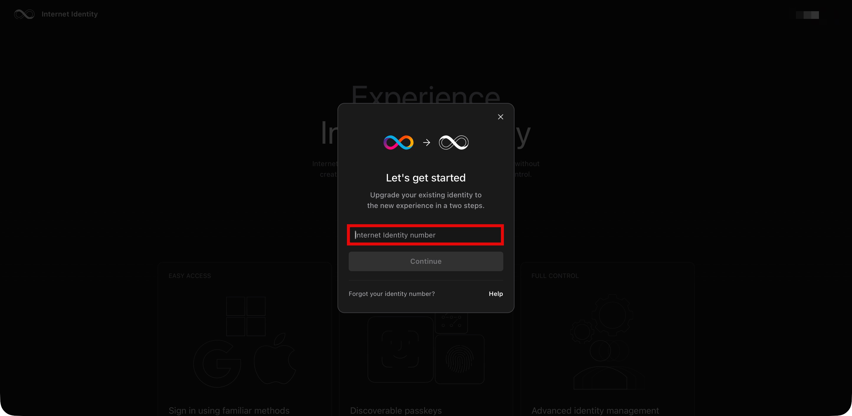 How do I migrate from Legacy Identity to Internet Identity 2.0 ...