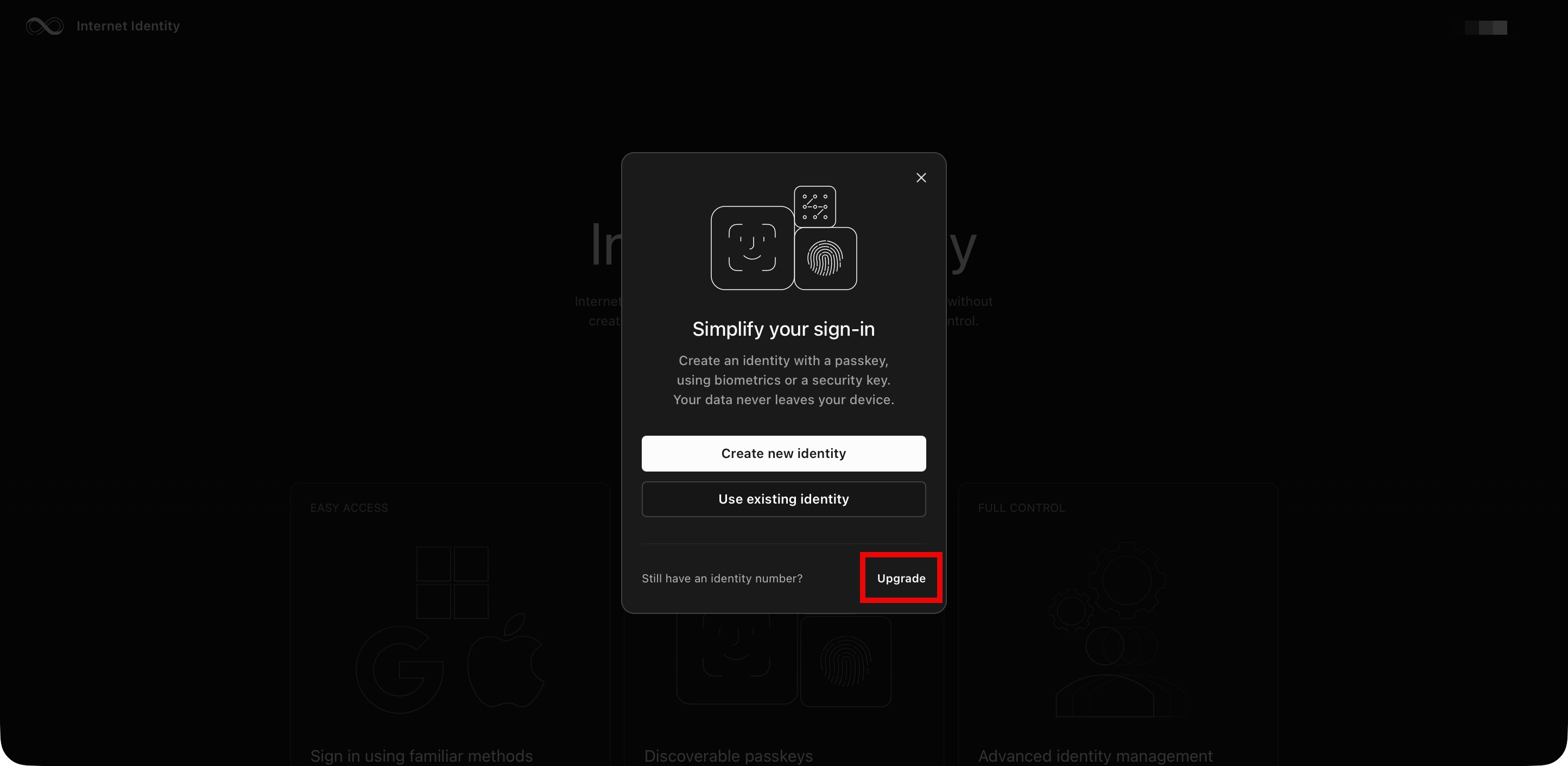How do I migrate from Legacy Identity to Internet Identity 2.0 ...